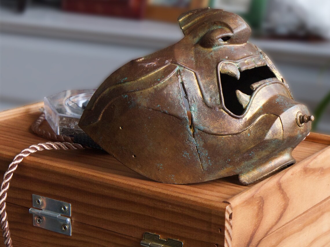 Ancient Mengu Mask, Traditional Japan Mask for Wearing & Deco Ancient ...