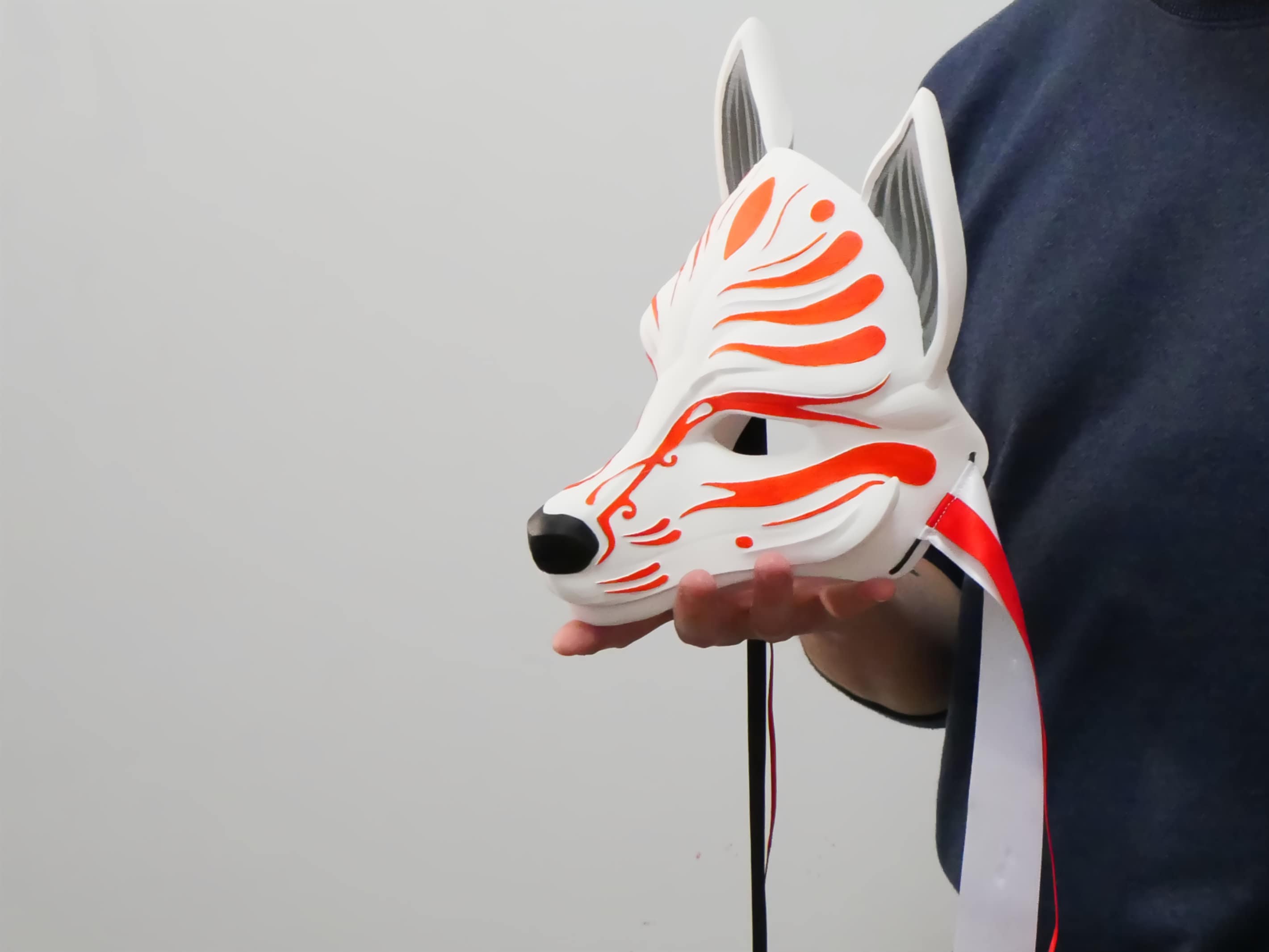 Traditional Kitsune Mask a Traditional Mask for Wearing & Deco - Etsy