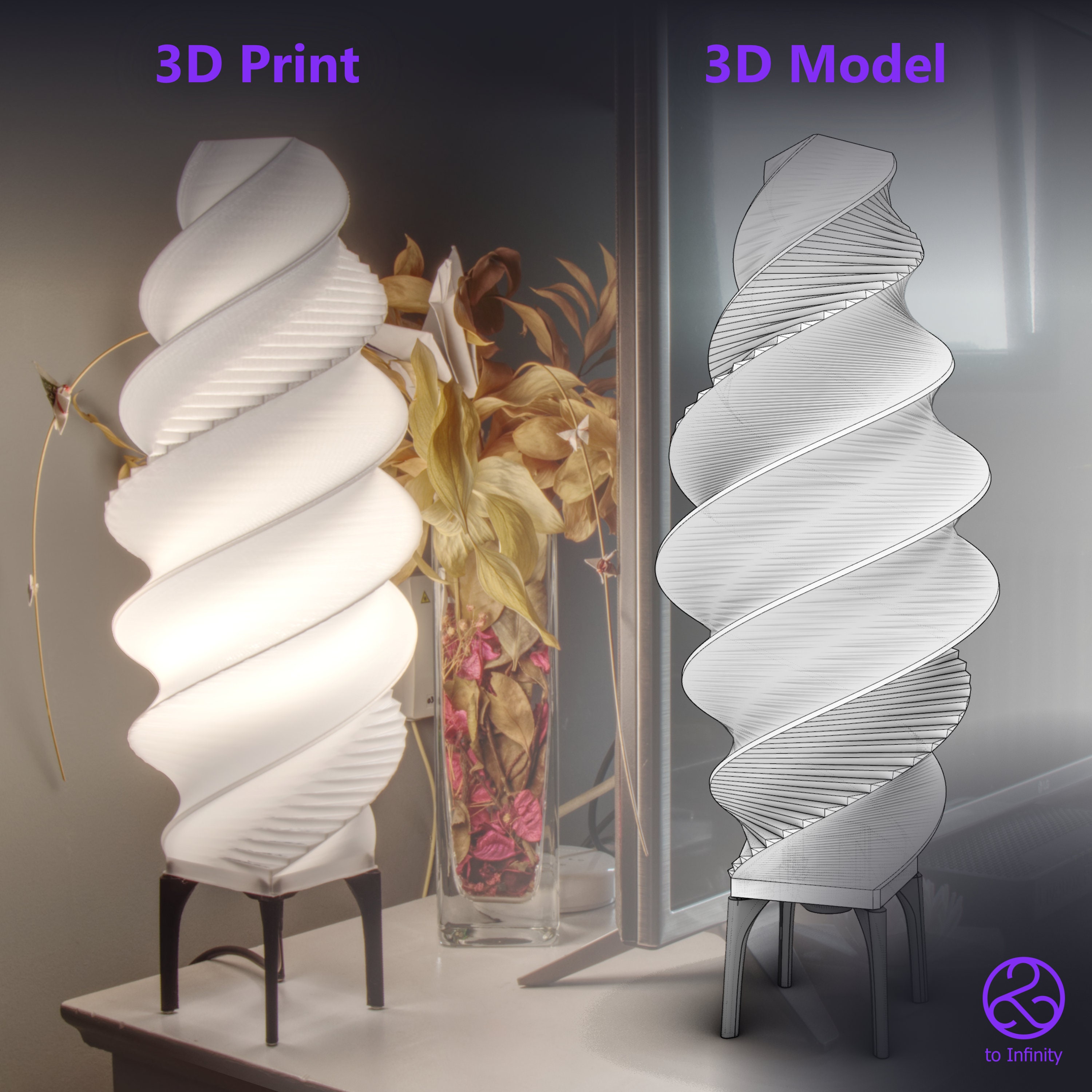 Twist Stair Lamp Digital Version Create Your Perfect Atmosphere - Etsy