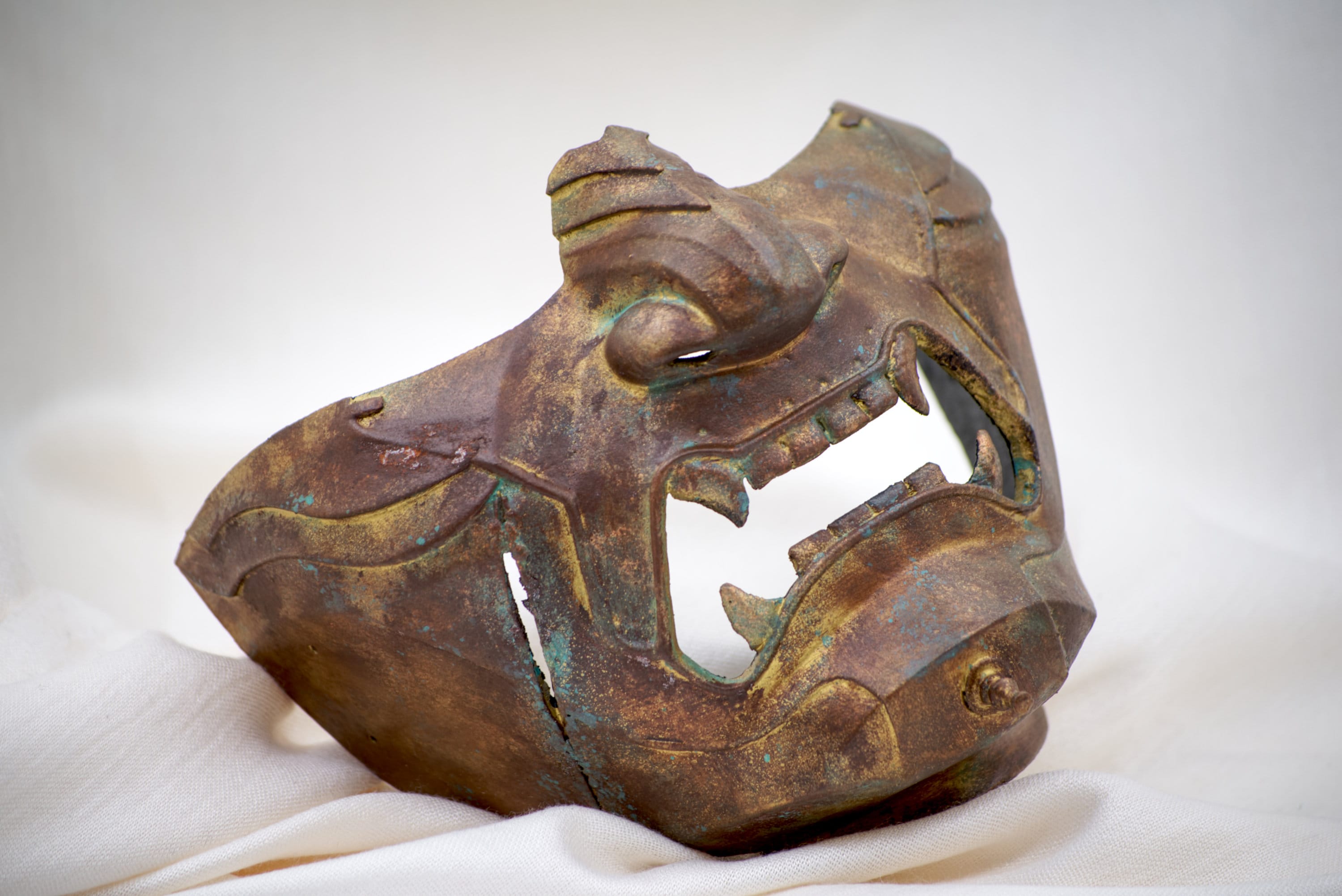 Ancient Mengu Mask, Traditional Japan Mask for Wearing & Deco Ancient ...