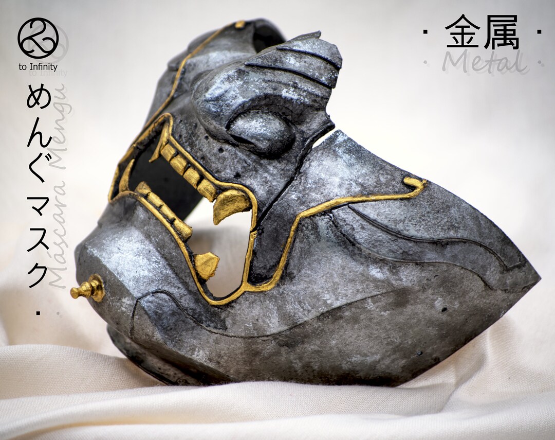Metal Mengu Mask, Traditional Japan Mask for Wearing & Decoration ...