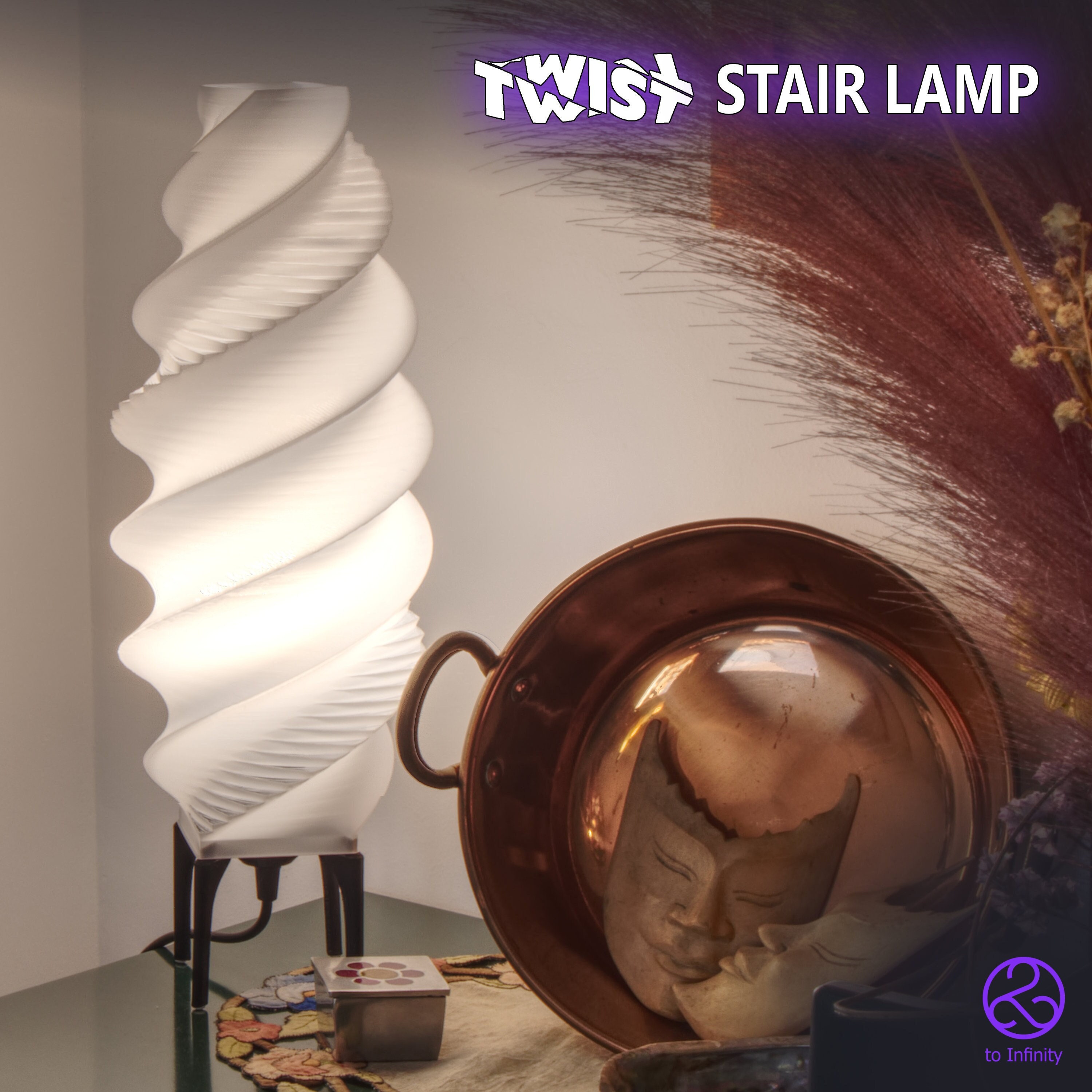 Twist Stair Lamp Digital Version Create Your Perfect Atmosphere - Etsy