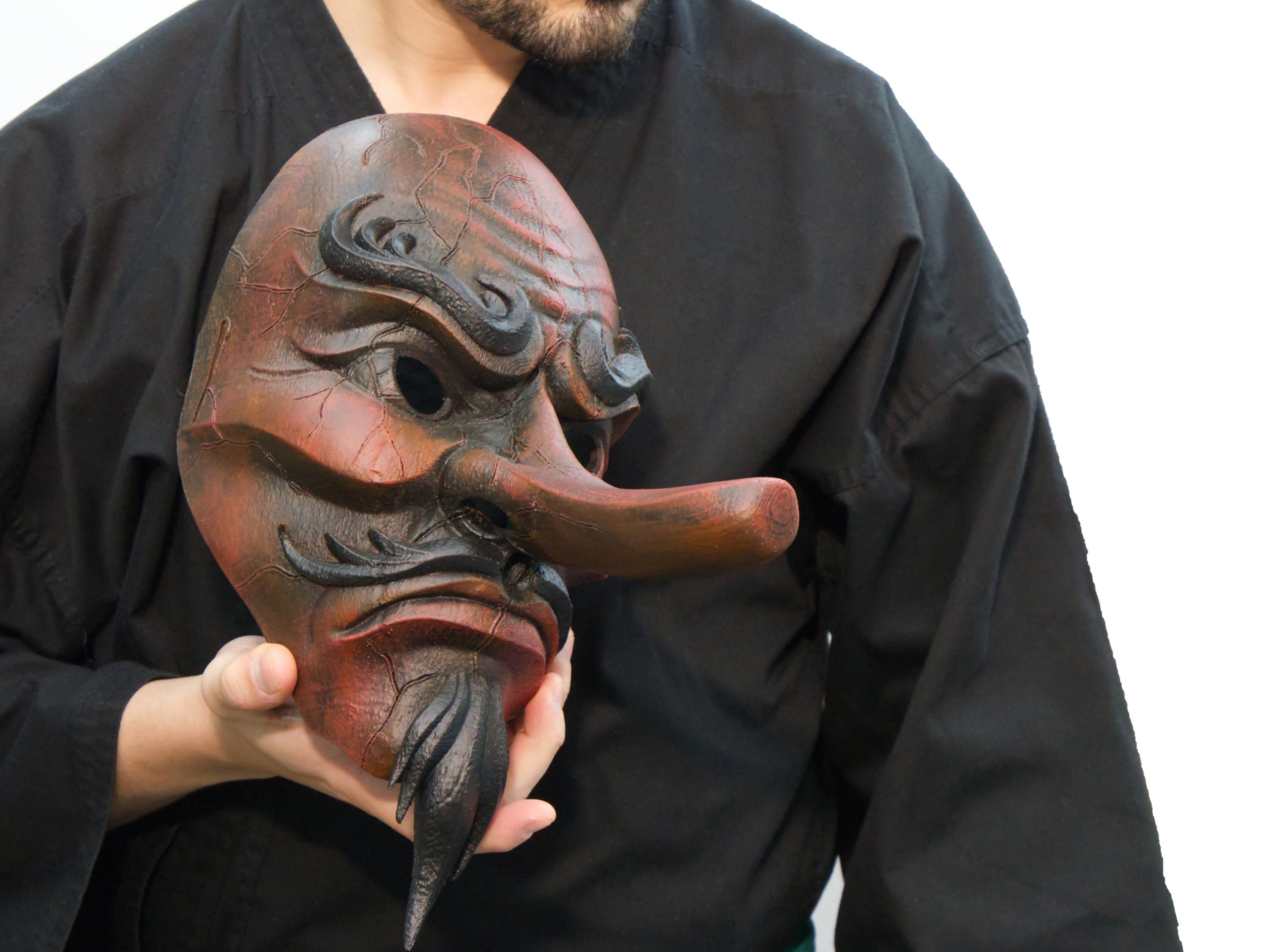 Ancient Tengu Mask a Traditional Japan Mask for Wearing & - Etsy