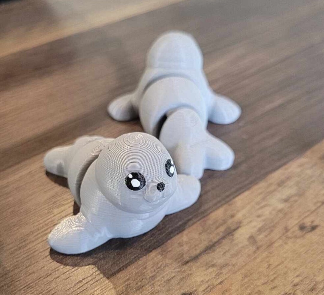 Baby Seal Keychain Fidget Toy Cute Gift Baby Animal - Etsy