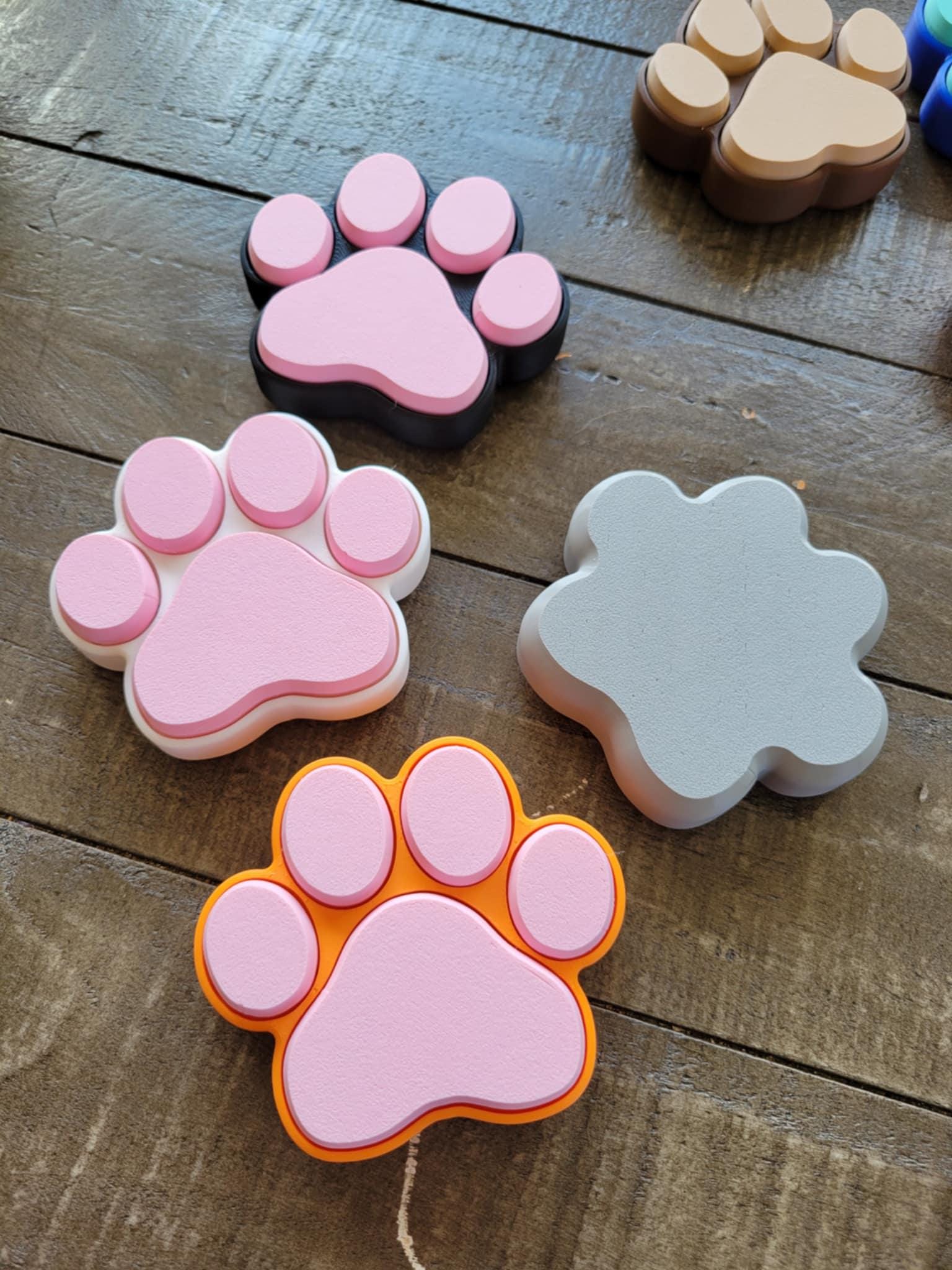 Cat Paw Print Clicker | Dog Paw | Toe Beans | Mechanical Clicker | Stim ...