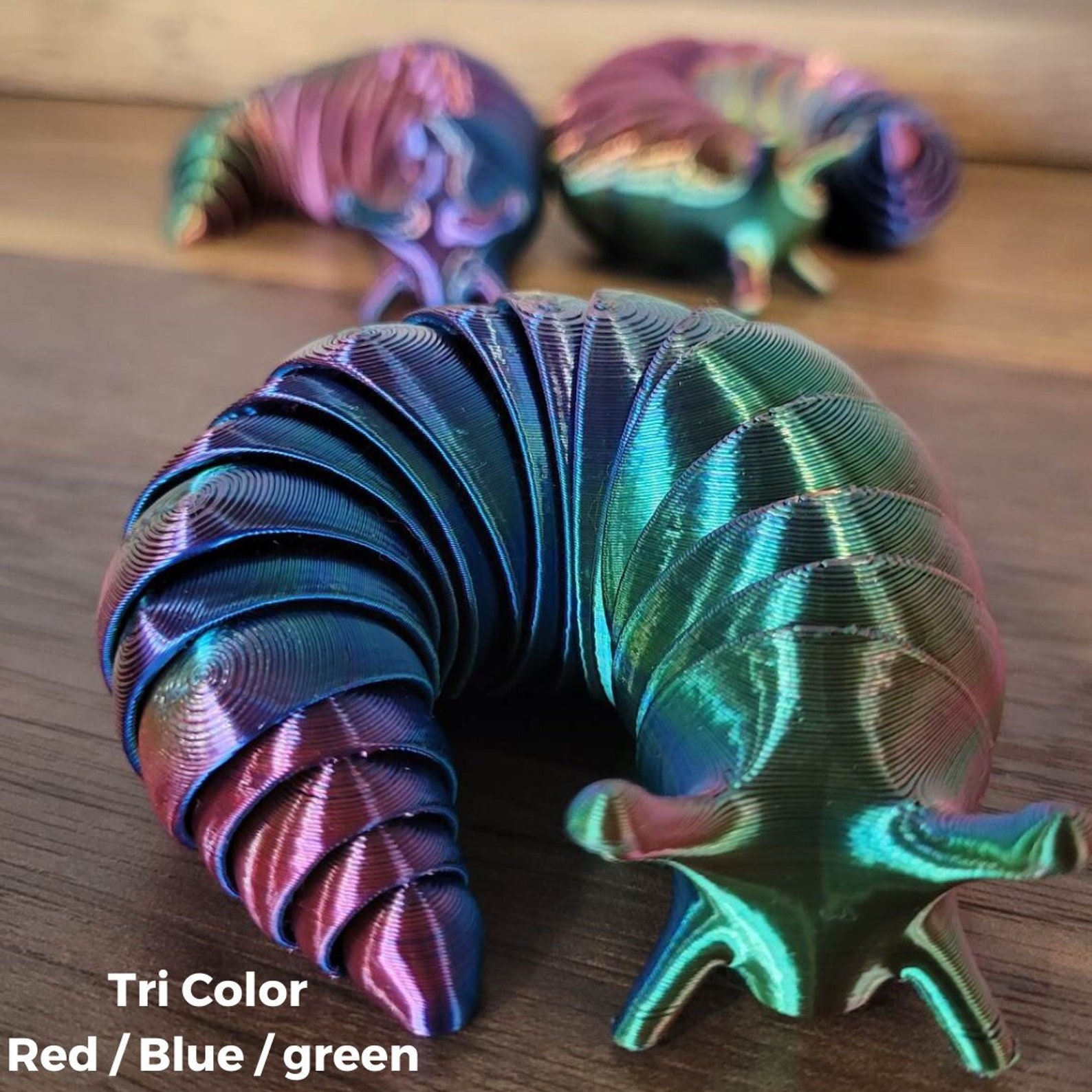 3D Printed Articulated Slug Desk Toy Fidget Toy Gift 3d - Etsy