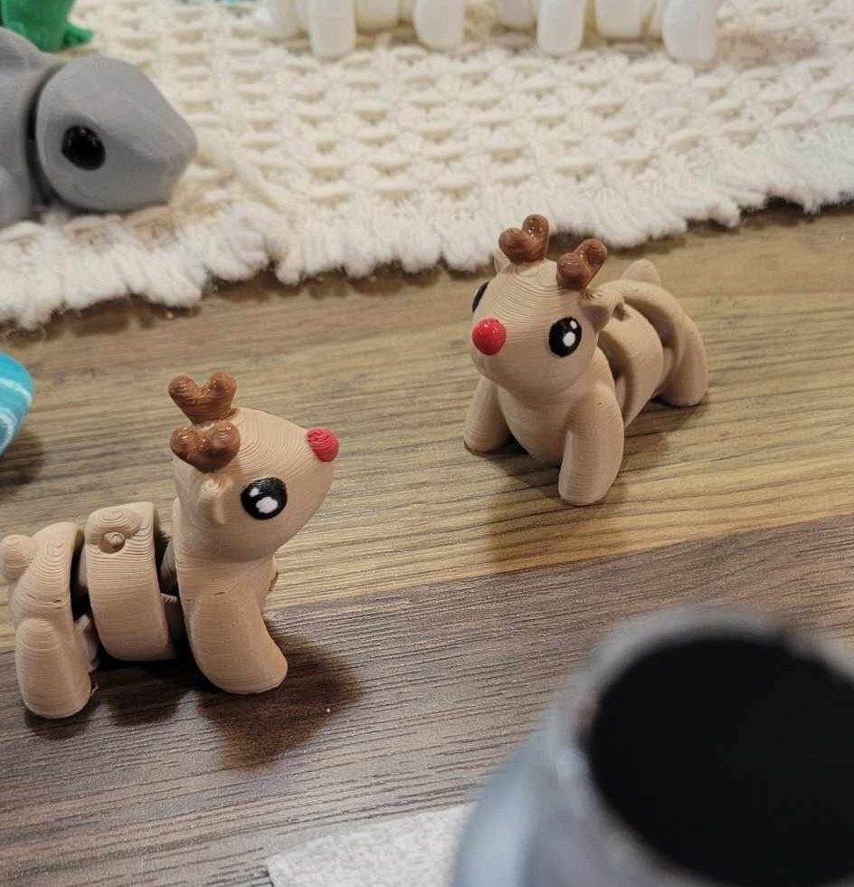 Reindeer Baby | Articulated | Fidget Toy | 3d Printed | Christmas ...