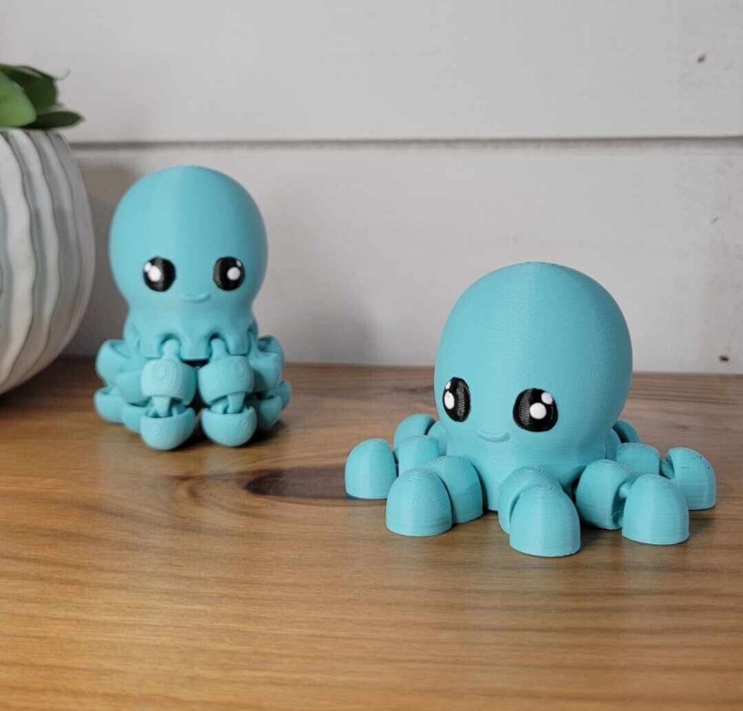Octopus Baby Fidget Toy 3d Printed Sensory Toy Gift - Etsy