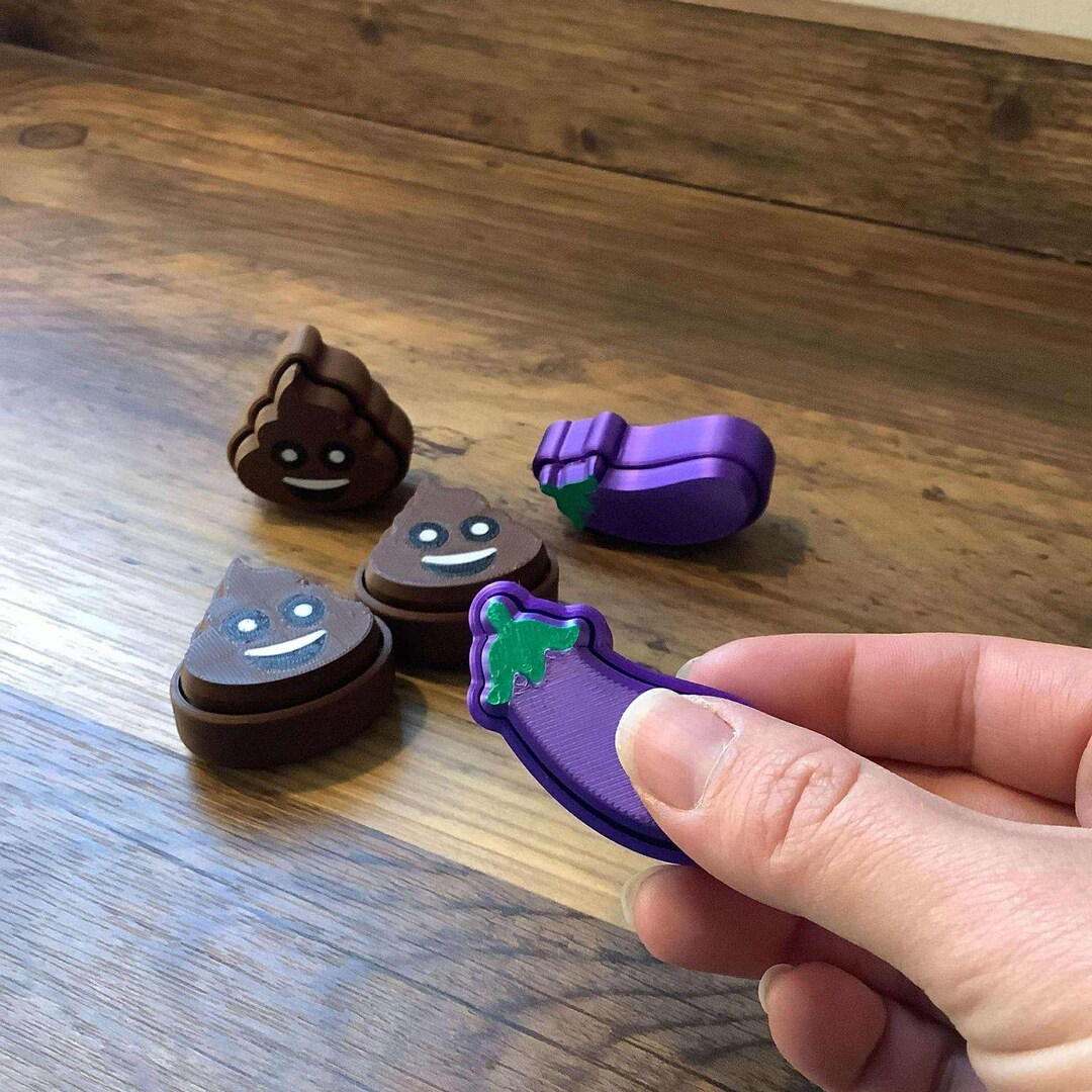 Emoji Clicker| Eggplant | Poop | Fidget| ADHD| Stim Toy| Party Favor ...
