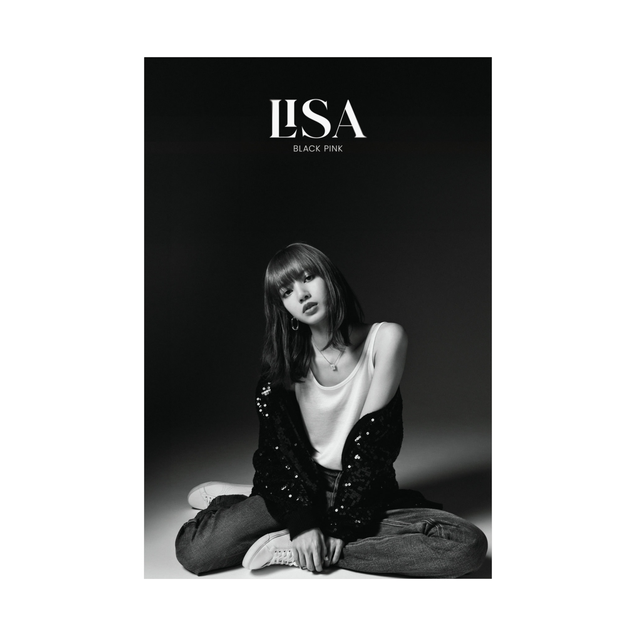 Black Pink Lisa Lisa Minimal Poster Physical Print Multiple Sizes ...