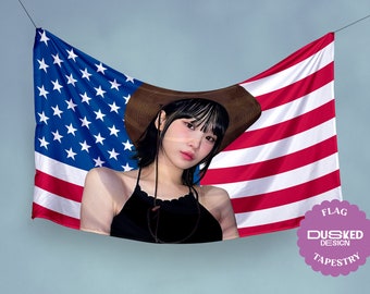 Le Sserafim Cowboy Chaewon American Flag full Size - Etsy