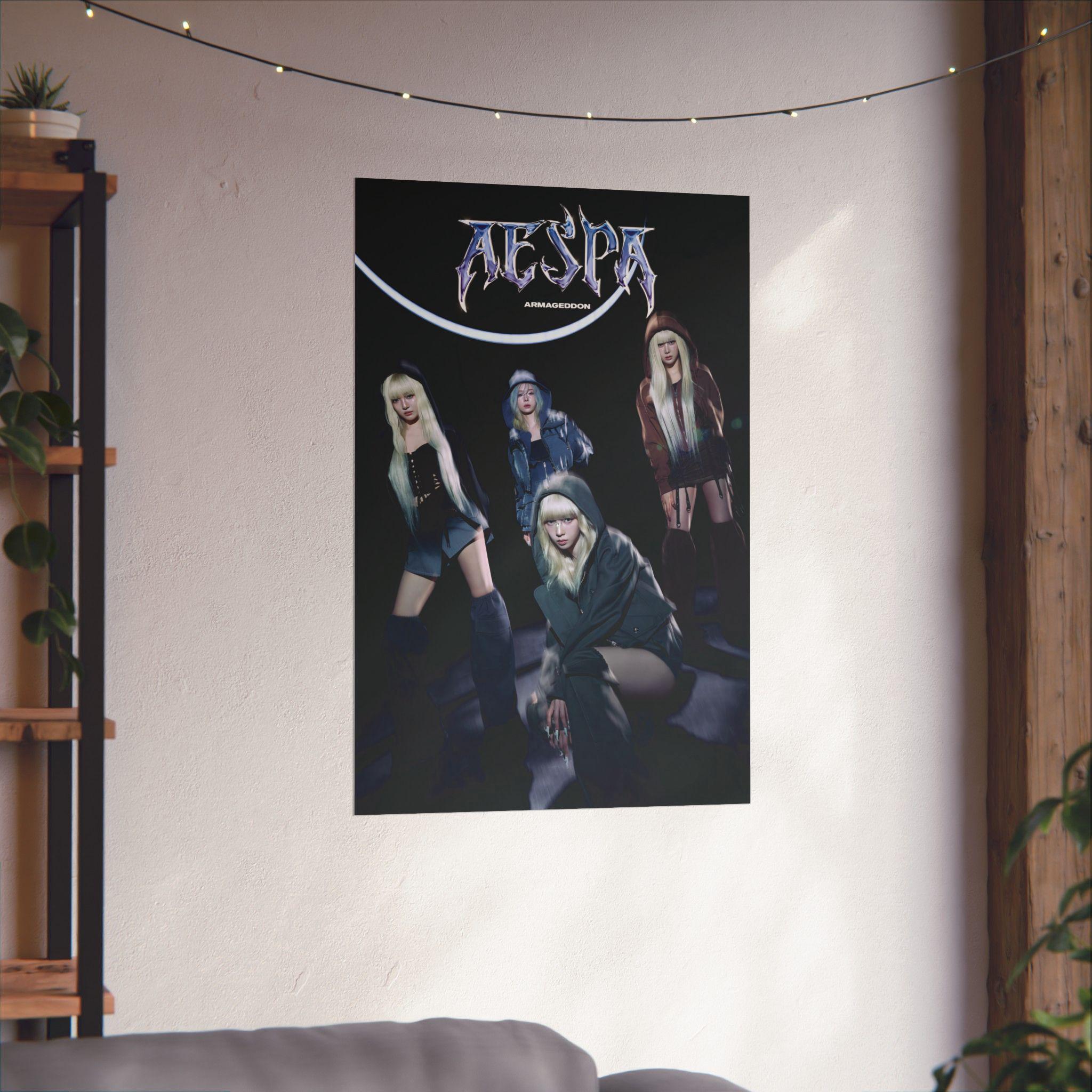 Aespa Poster Aespa Armageddon Chrome Type Design Poster 2 Multiple ...