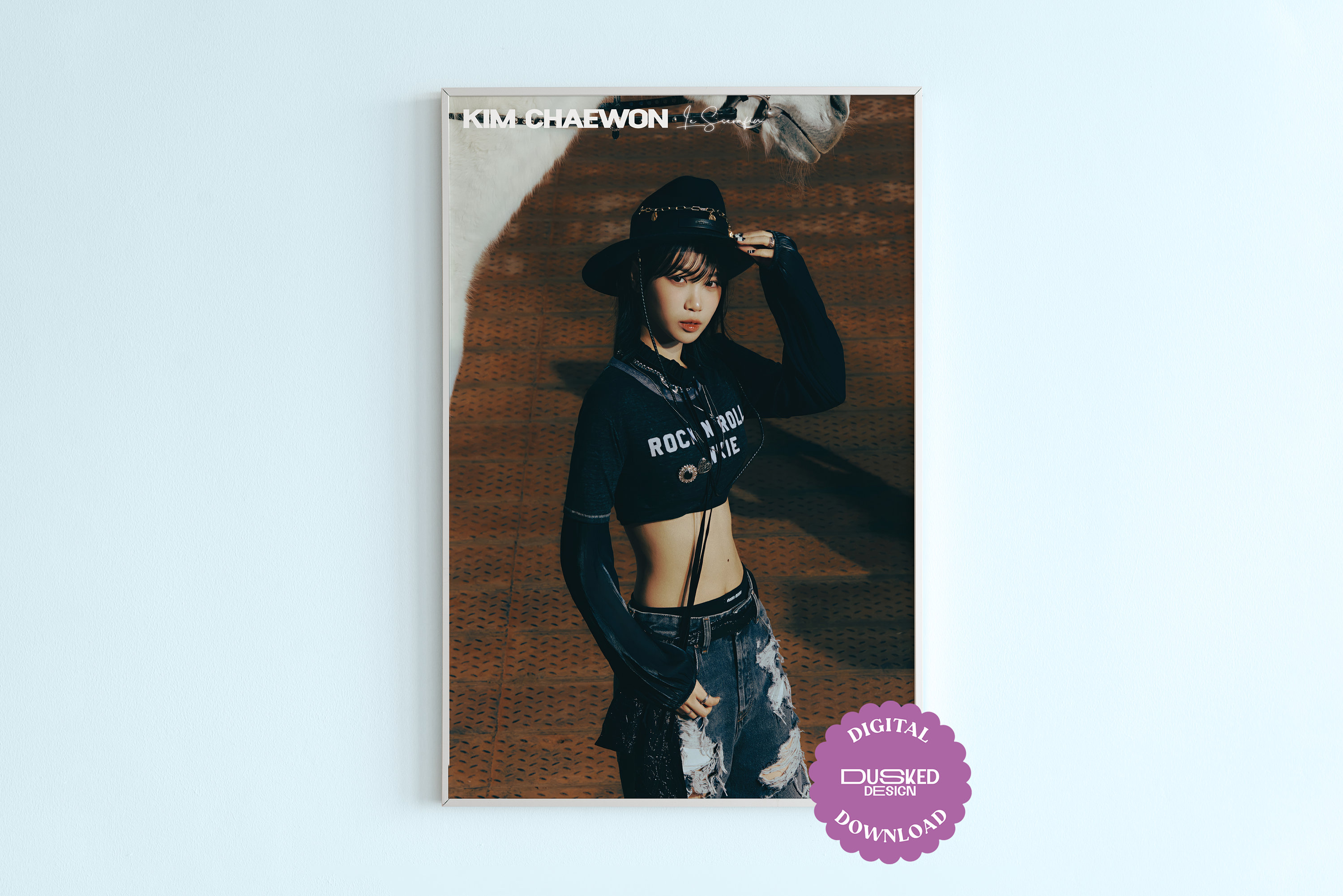 Le Sserafim Kim Chaewon Poster Cowboy Chaewon Unforgiven Album Multiple ...