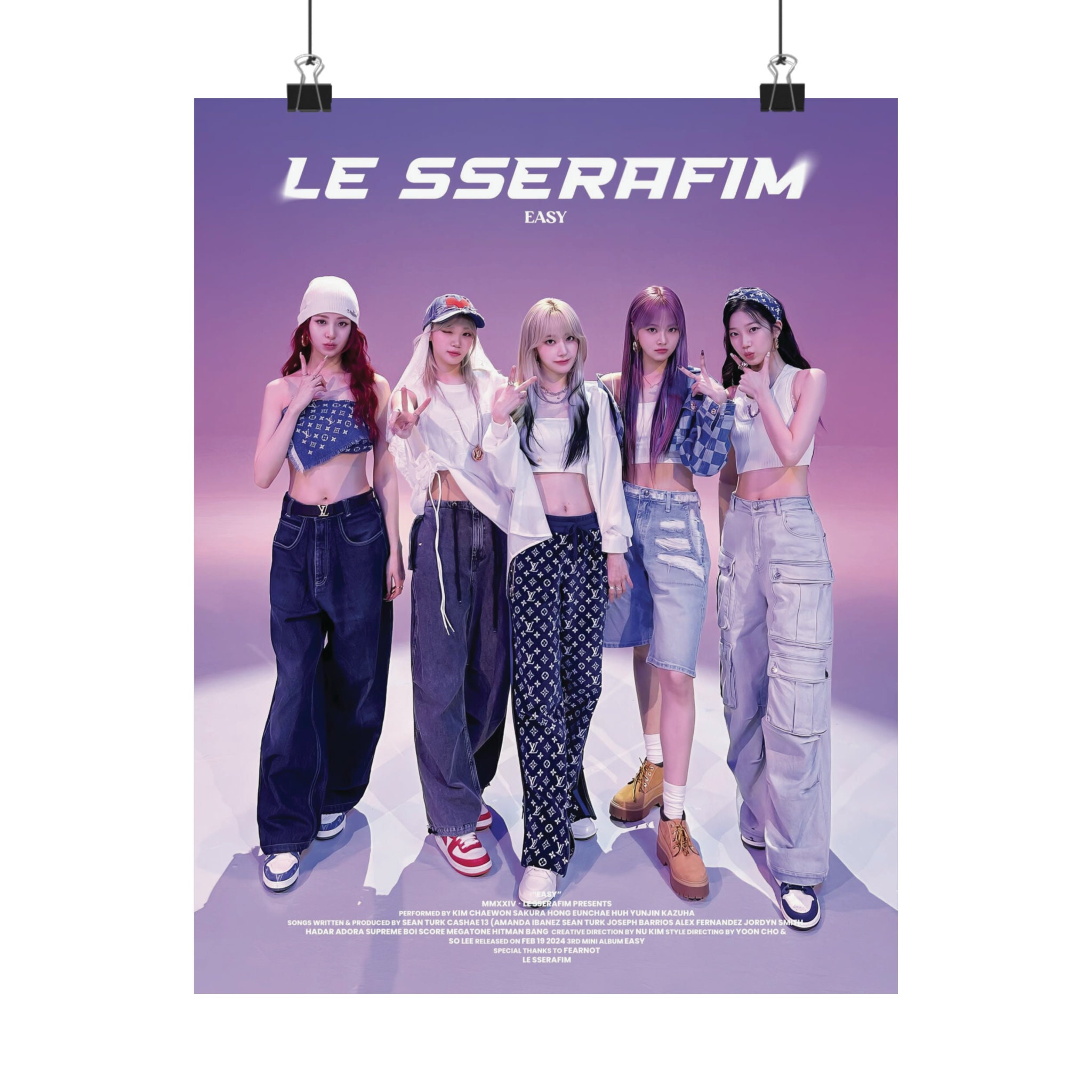 Le Sserafim Poster Easy movie Poster Multiple Sizes Available Physical ...
