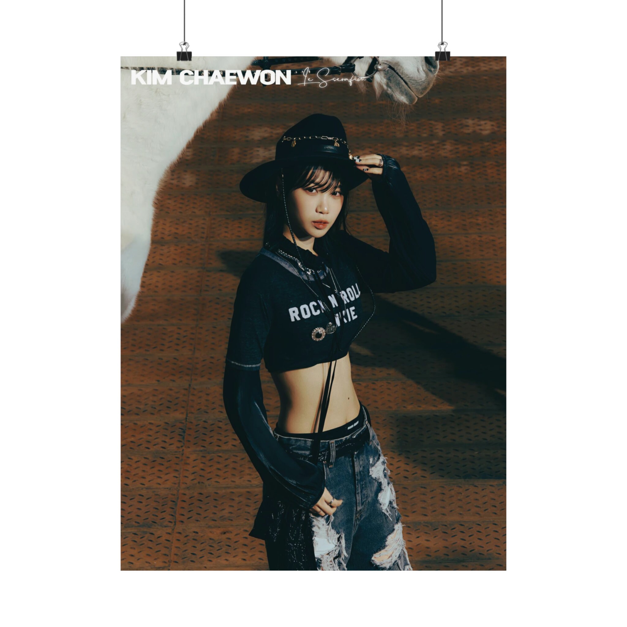 Le Sserafim Kim Chaewon Poster Cowboy Chaewon Unforgiven Album Multiple ...