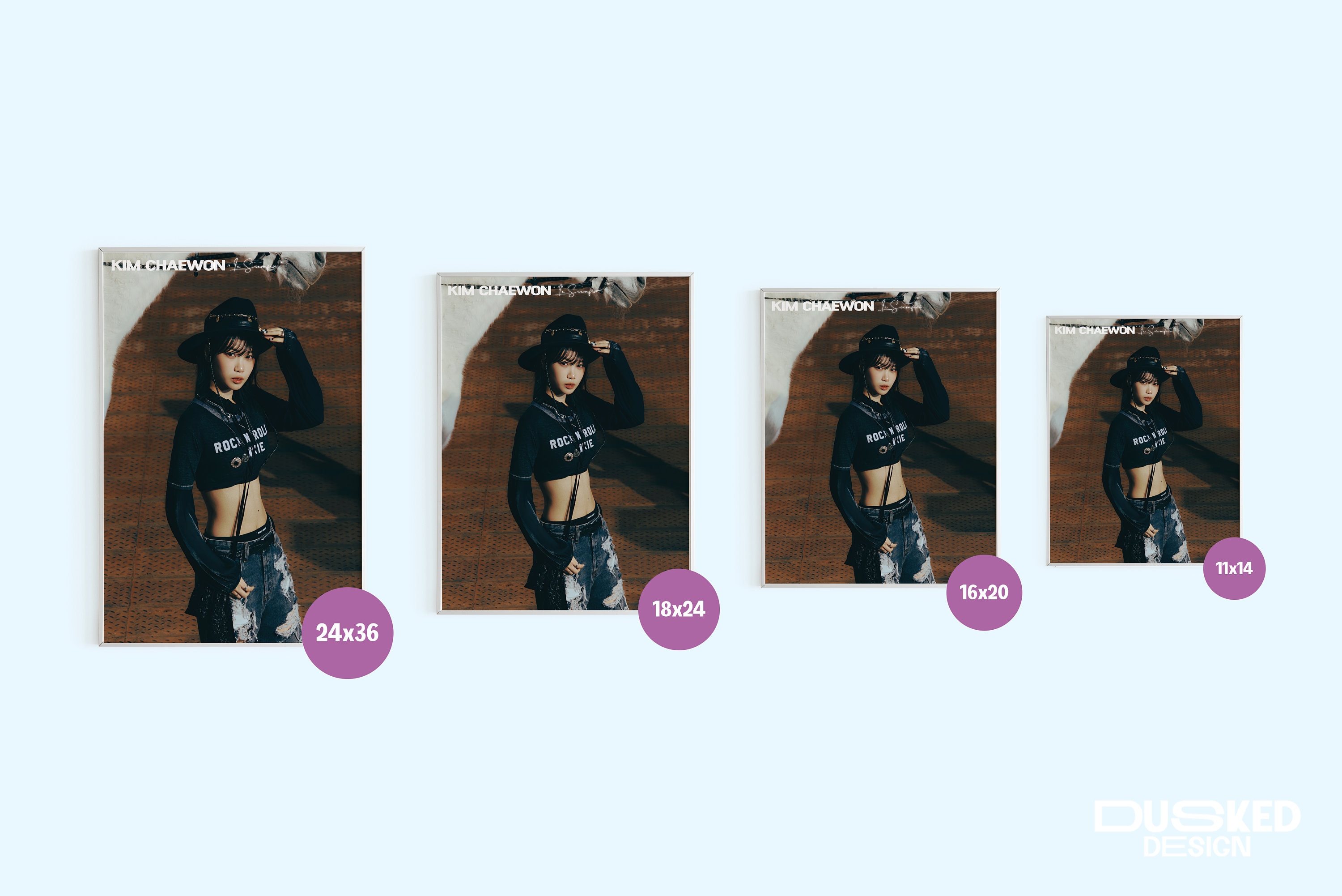 Le Sserafim Kim Chaewon Poster Cowboy Chaewon Unforgiven Album Multiple ...