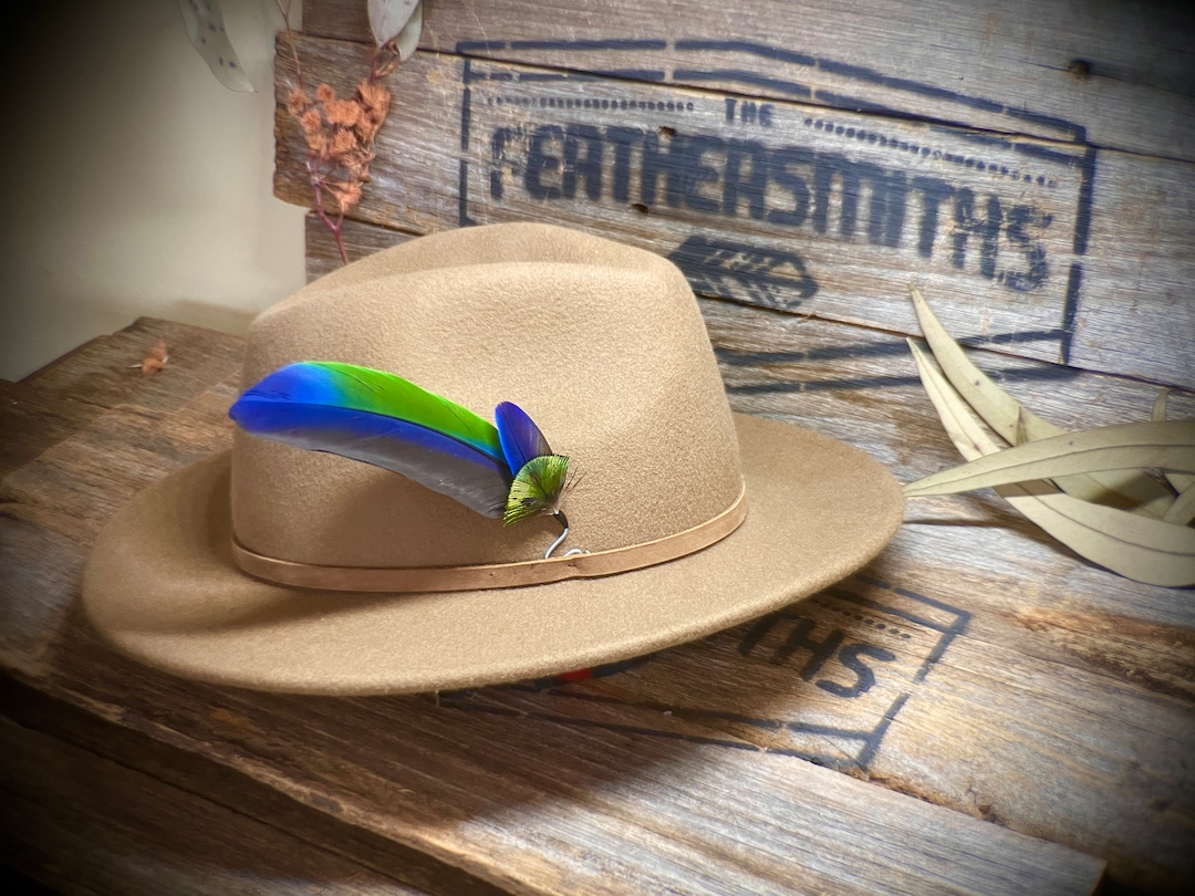Eclectus Parrot and Peacock Hat Feathers Ethical Boho Hat Feathers Real ...