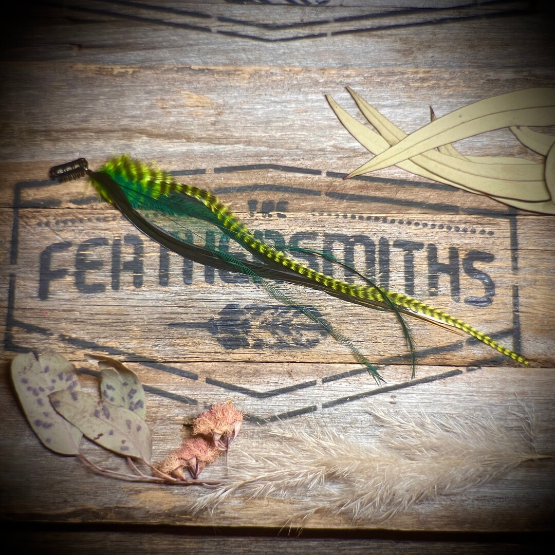 Ethical Emu Hair Clips - Country Festival Feather Hair Accessories ...