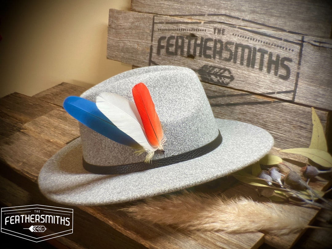 Ethical Parrot and Goose Hat Feather - the Red, White and Blue Hat ...