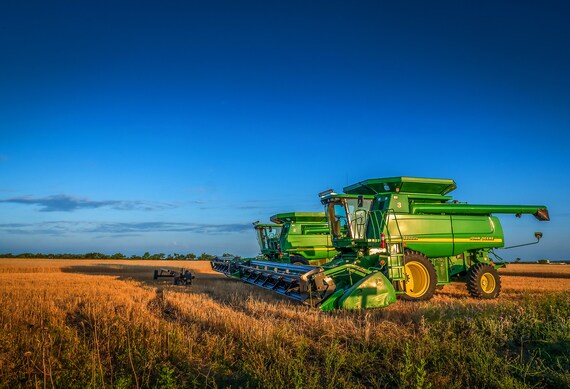 John Deere Combine Harvester Wallpaper