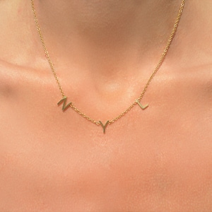 Three Initial Necklace - Initials Necklace - Personalized Necklace With ...