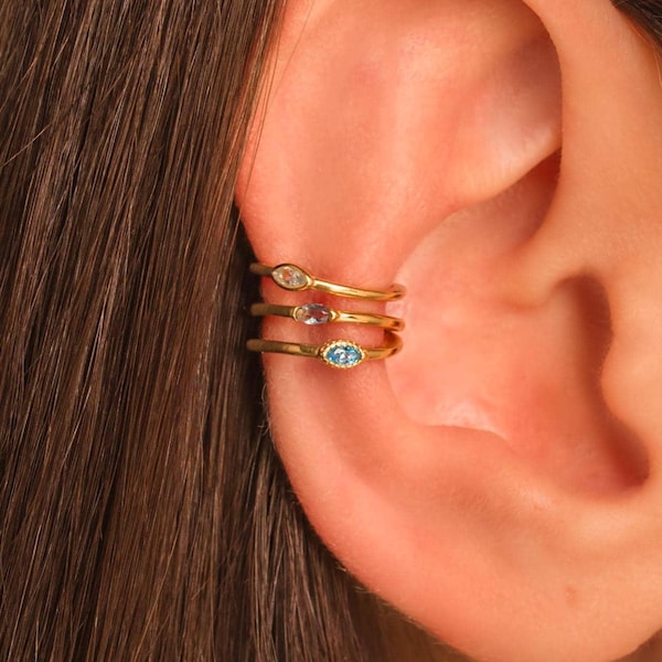 Blue Ear Cuff - Etsy