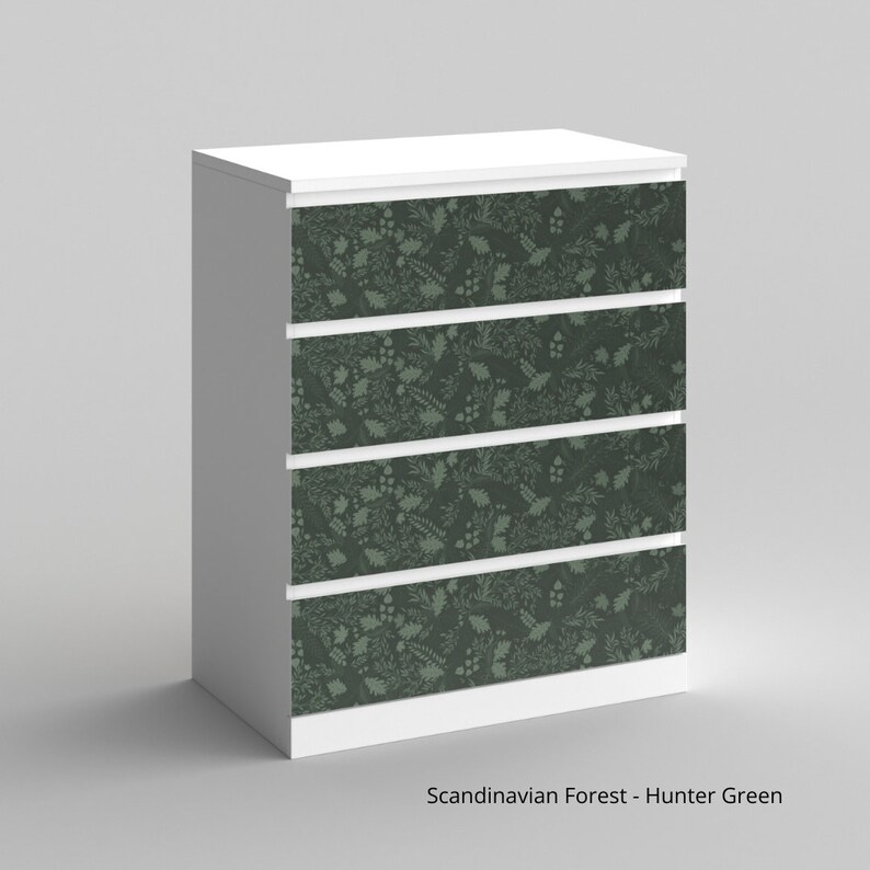 IKEA Malm Dresser Peel-and-stick Insert Fronts/ Removable Vinyl Decals ...