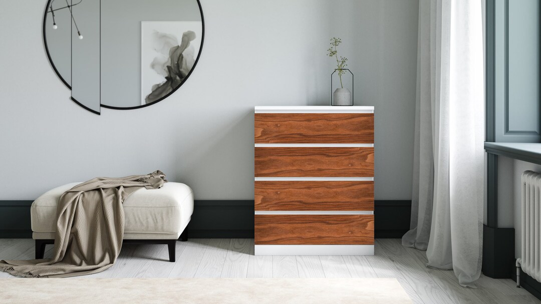 IKEA Malm Dresser Peel-and-stick Insert Fronts/ Removable Vinyl Decals ...