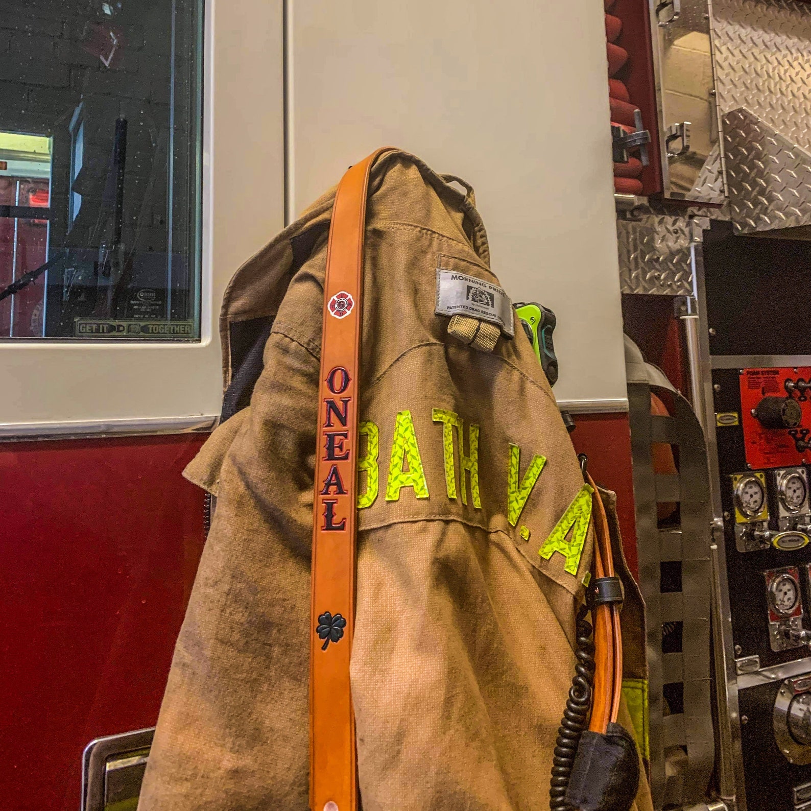 Firefighter / EMS Radio Strap Saddle Tan - Etsy