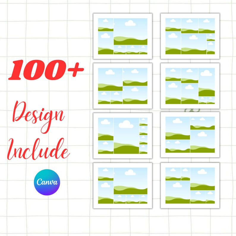 100+ Photo Collage Templates for Canva | Editable Memory Board Layouts ...
