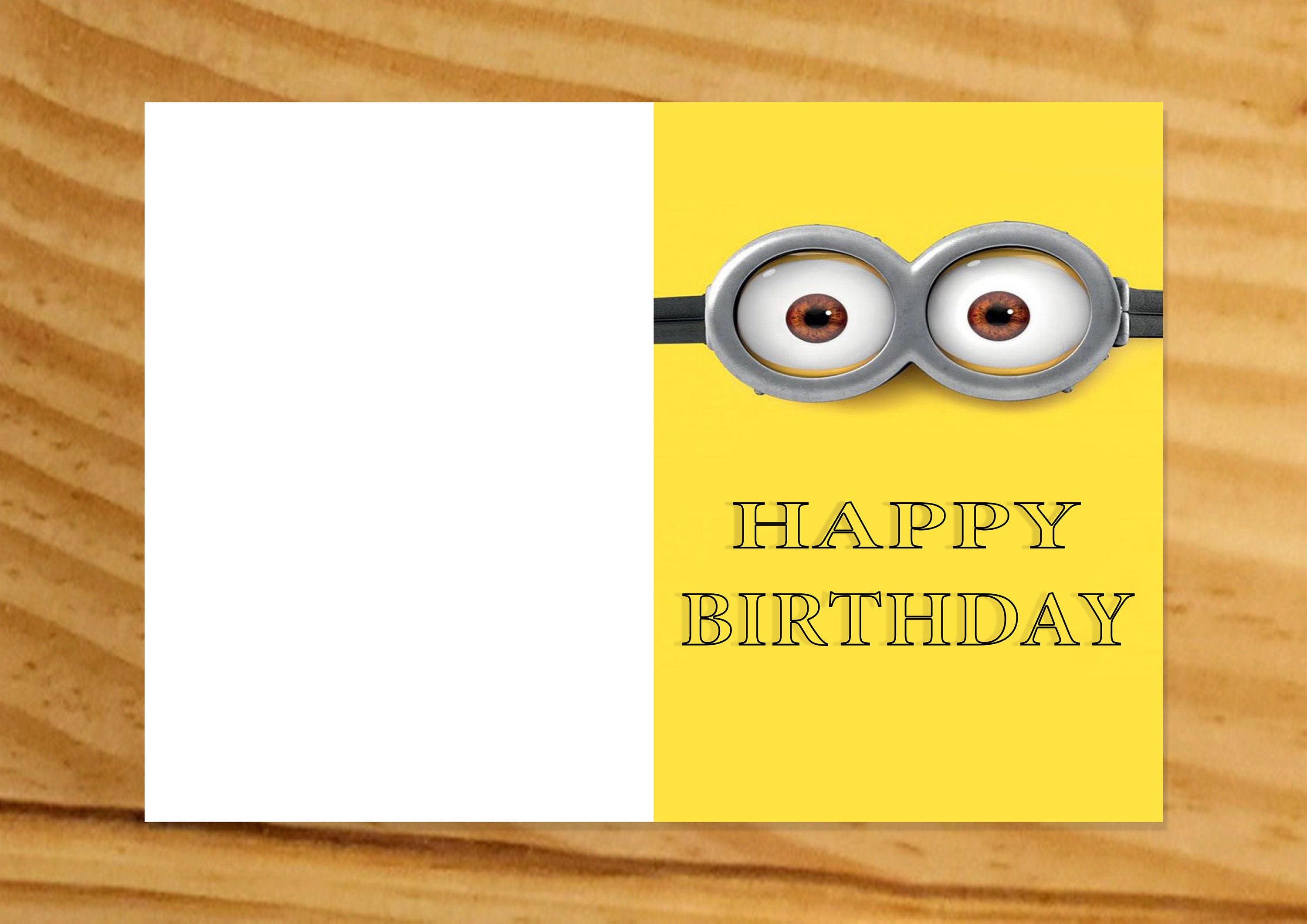 Minions Card, Minions Birthday Card, Printable Minions Card, Instant ...