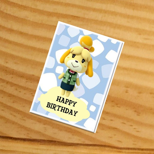 Printable Isabelle Birthday Card - Etsy