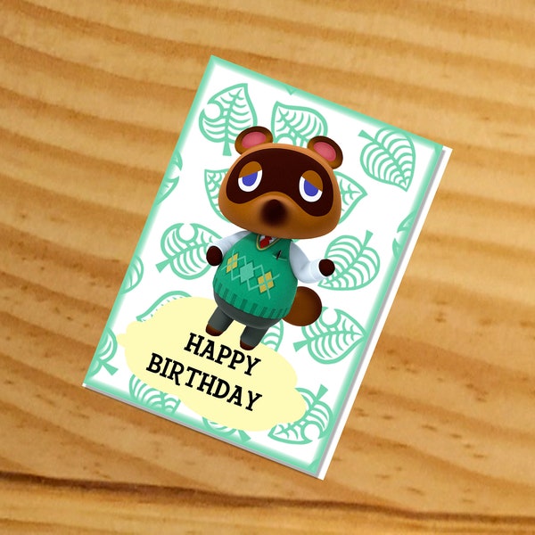 Tom Nook Birthday Card - Etsy