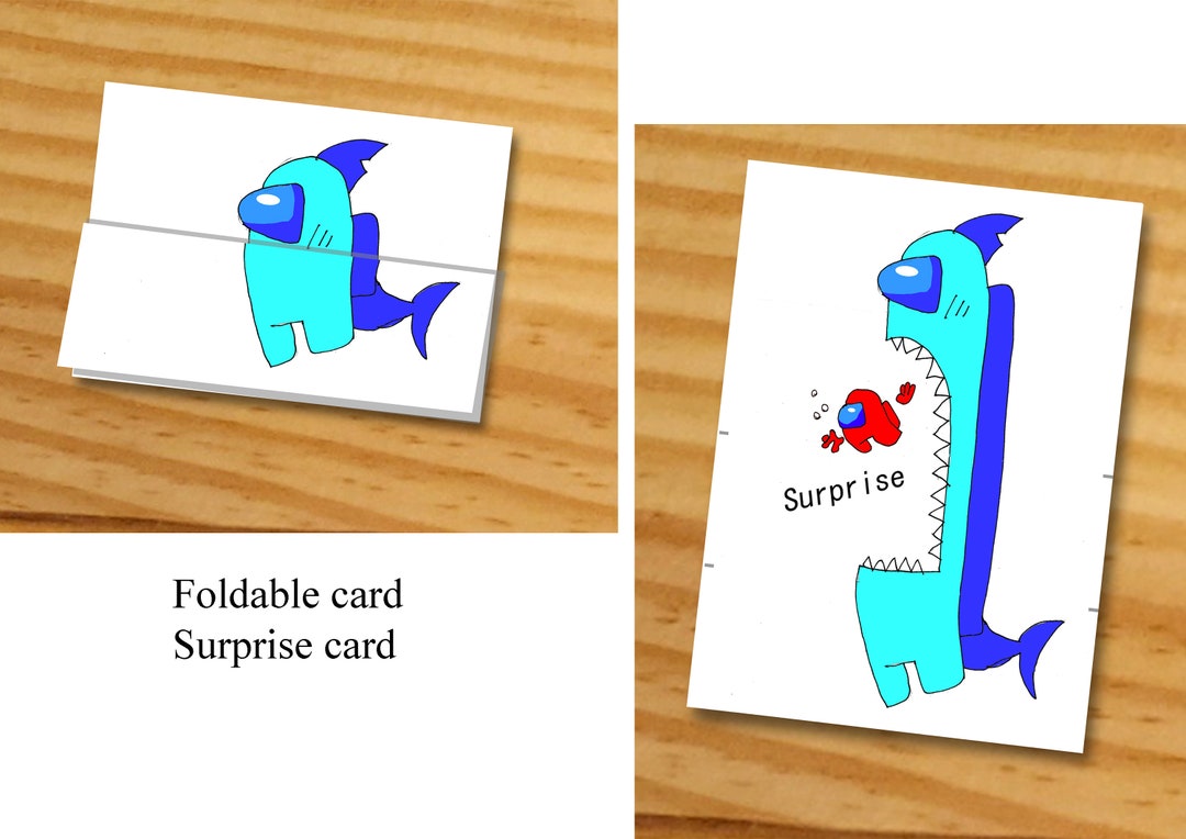 Among Us Card, Among Us Birthday Card, Among Us Surprise Card ...