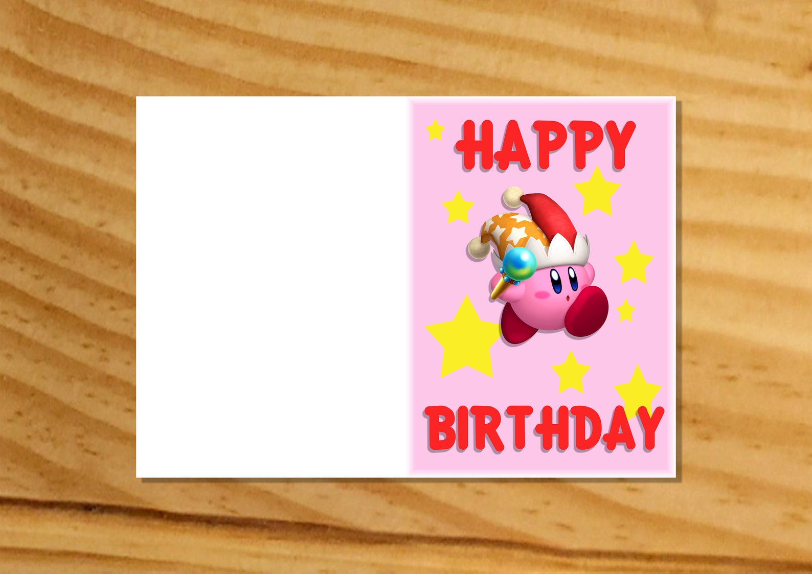 Kirby Card, Kirby Birthday Card, Printable Kirby Card, Instant Kirby ...