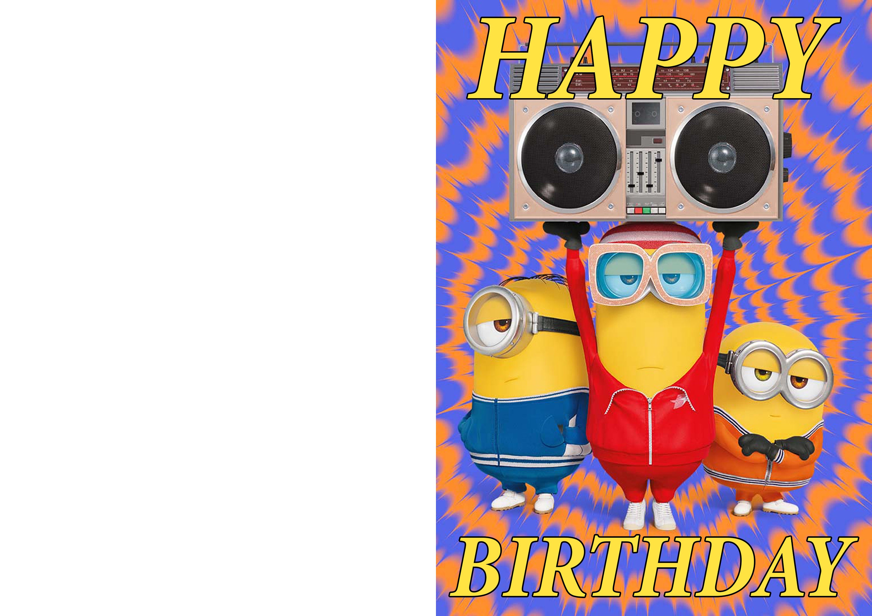 Minions Card, Minions Birthday Card, Printable Minions Card, Instant ...