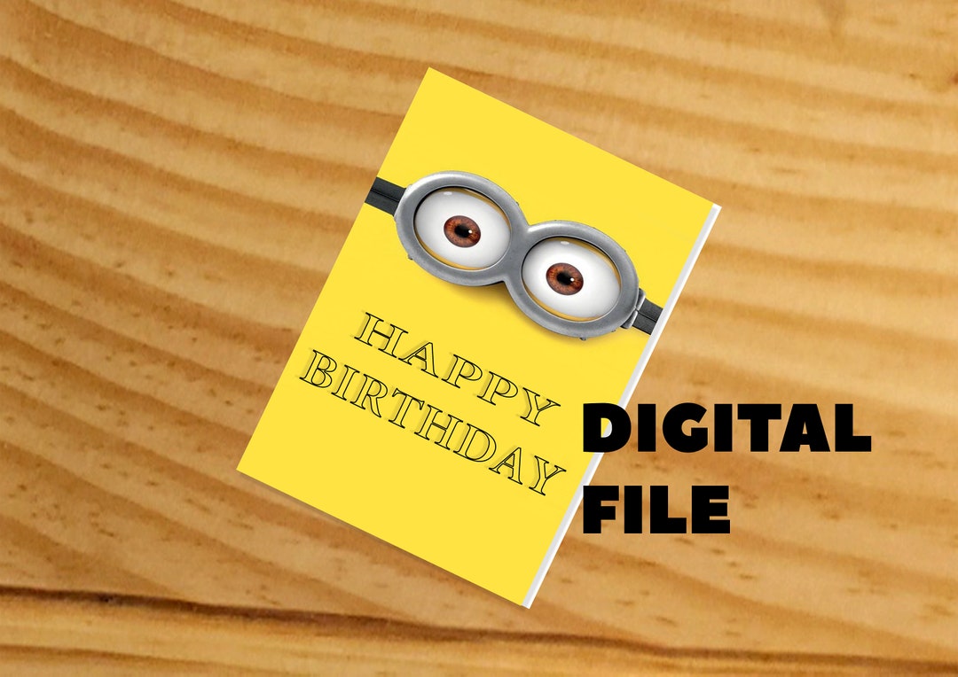 Minions Card, Minions Birthday Card, Printable Minions Card, Instant ...