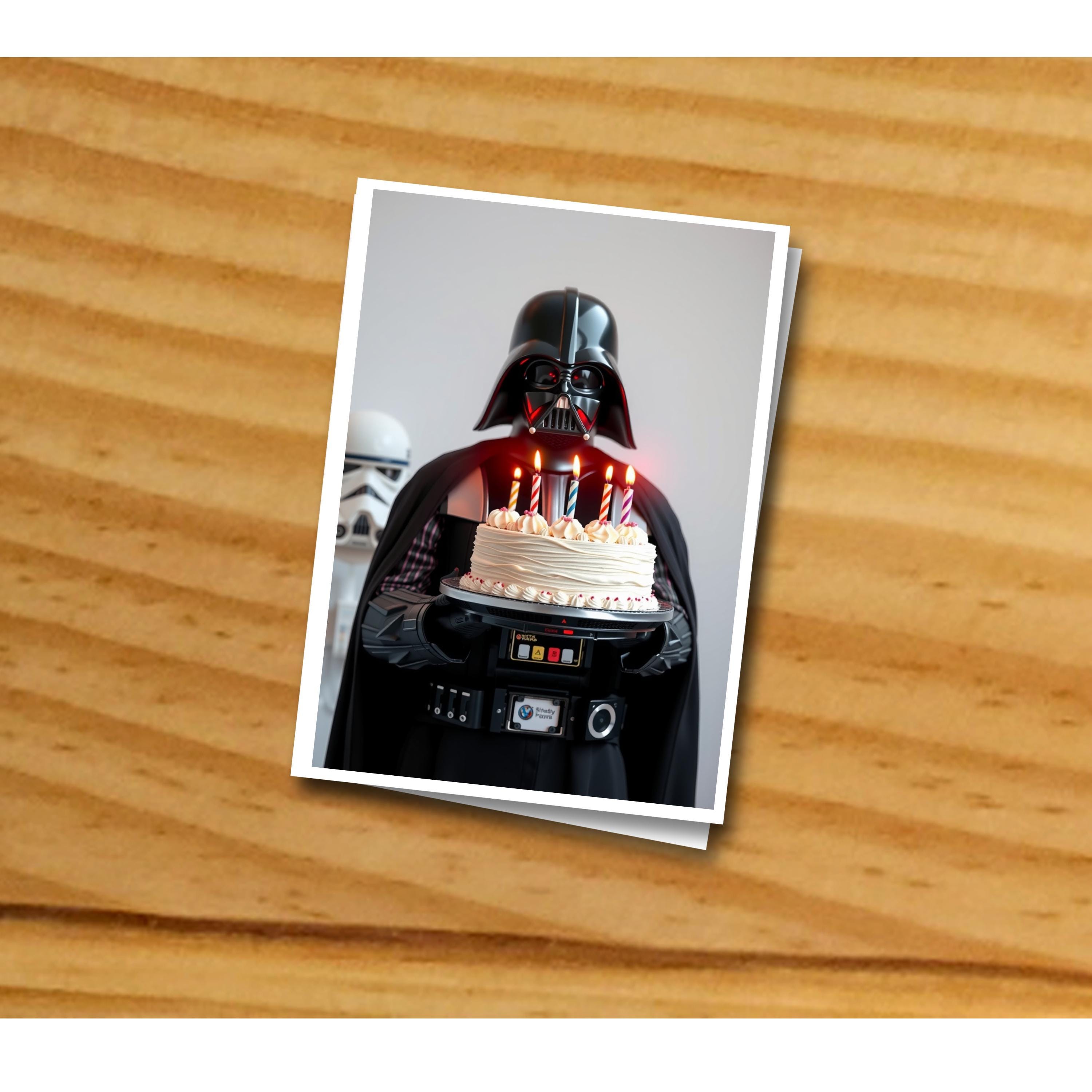 Instant Printable Star Wars Card, Printable Darth Vader Birthday Card ...