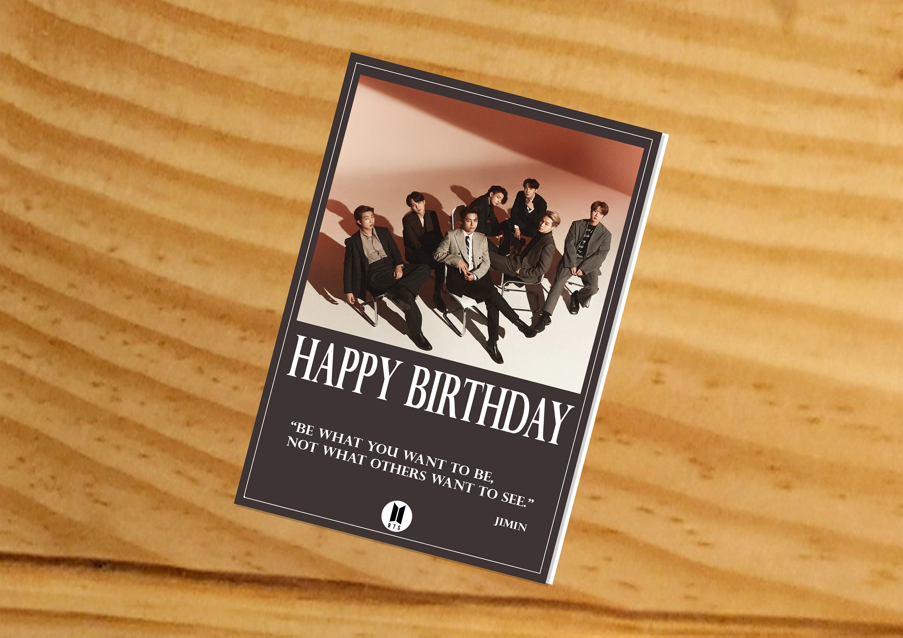 BTS Birthday Card, BTS Printable Card, Printable Birthday Card, BTS ...