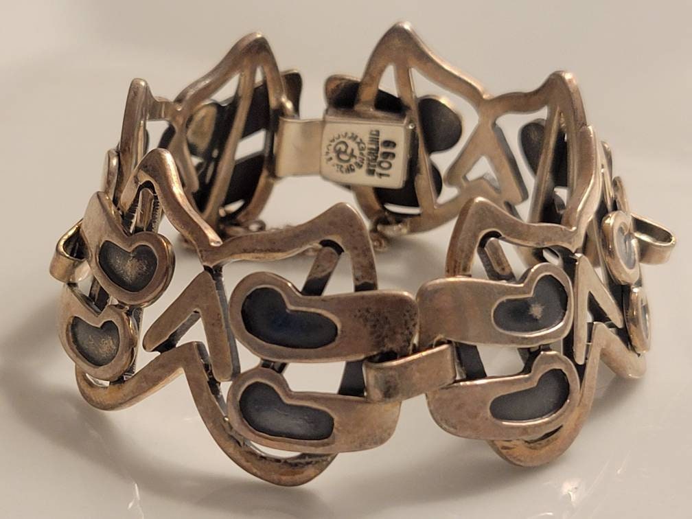 Rare Vintage Pedro Castillo Sterling Silver Mexico Bracelet - Etsy