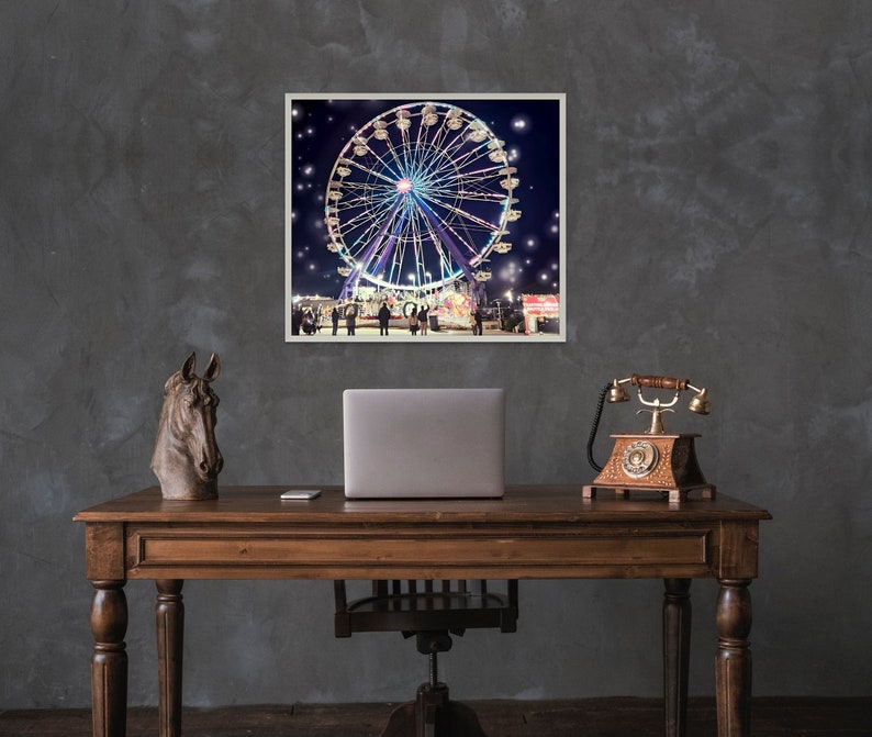 Ferris Wheel Photo With Digital Enhancement, Magical Carnival ...