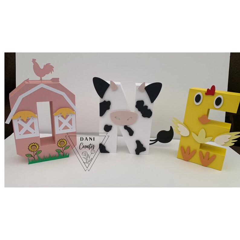 Farm Theme Party Customized Letters Barn Animals Barnyard - Etsy