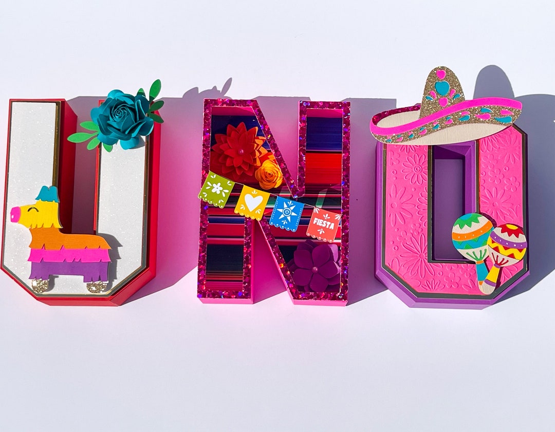 Fiesta 3D Letters, Mi Primer Fiesta, Fiesta Cumpleaños, Mexican Theme ...