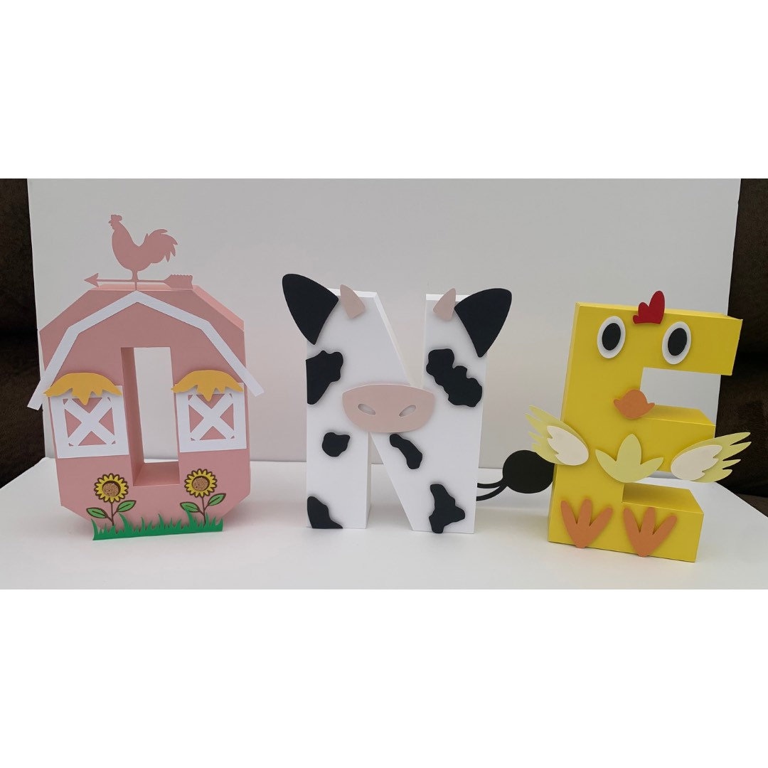Farm Theme Party, Customized Letters, Barn Animals, Barnyard Letters ...