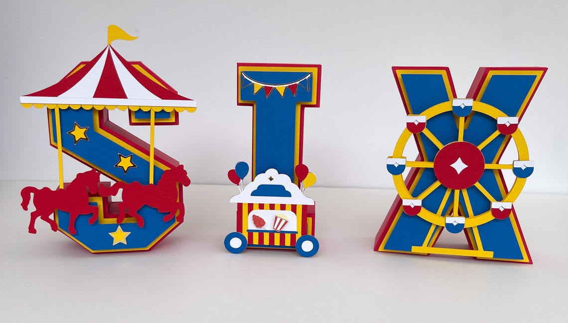 Carnival Letters, Customized Letters, Pastel Colors, Ferris Wheel ...