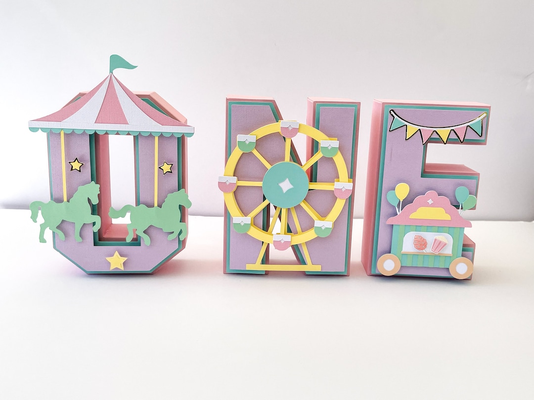 Carnival Letters, Customized Letters, Pastel Colors, Ferris Wheel ...