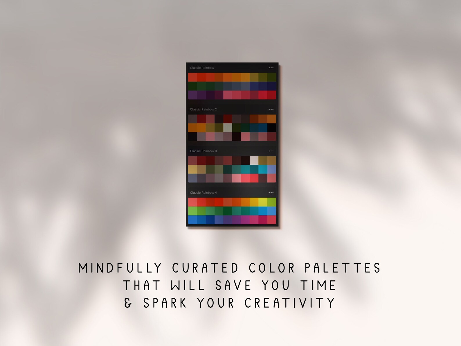 4 Procreate Color Palettes Retro Rainbow Colors Bright - Etsy