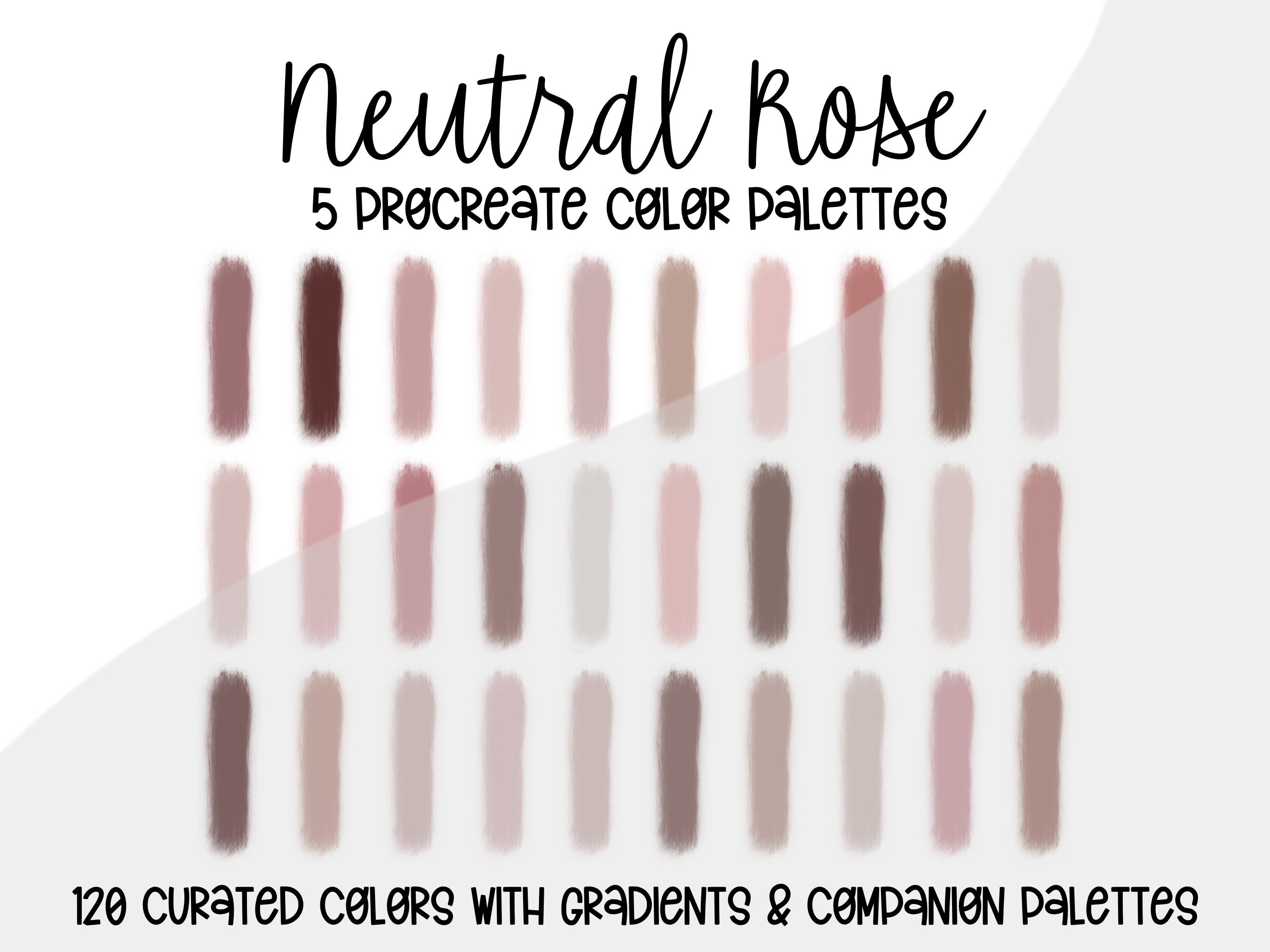 5 Procreate Color Palettes Gradient Procreate Color Palette | Etsy