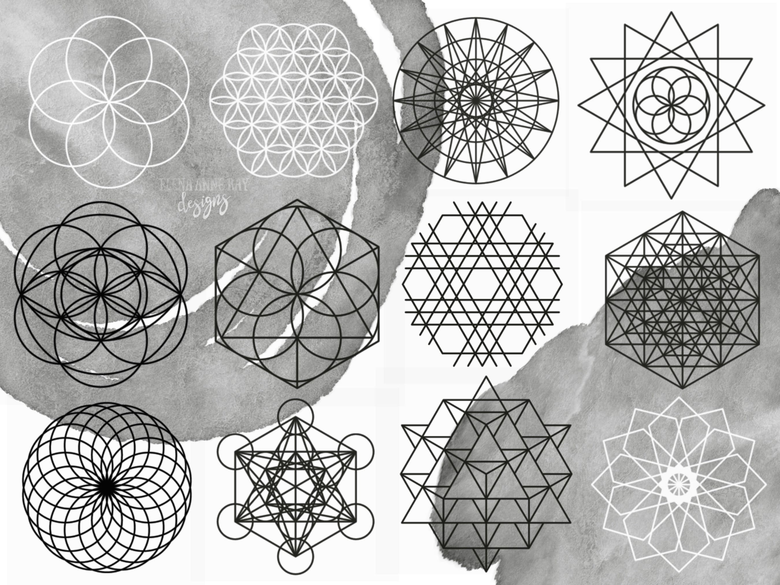 Procreate Stamps Sacred Geometry Geometric Shapes Shape - Etsy