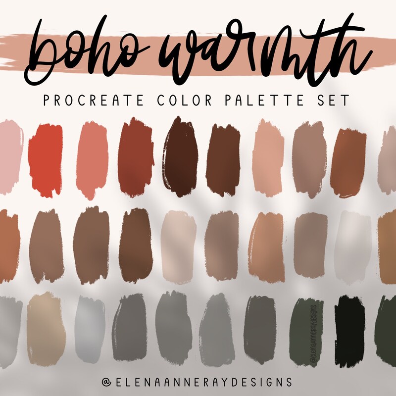 Warm Color Palette - Etsy